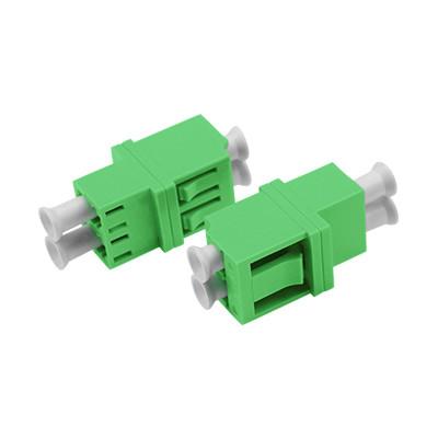 China LC APC DX High-Low Fiber Optic Adapter with ≤ 0.2dB Alternating Loss Ceramic or Metal Sleeve and Wide Operating Temperature for sale