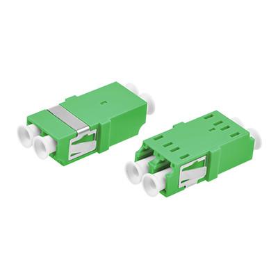 China LC APC DX One-piece Fiber Optic Adapter with ≤ 0.2dB Alternating Loss and Ceramic or Metal Sleeve for Wide Operating Temperature for sale