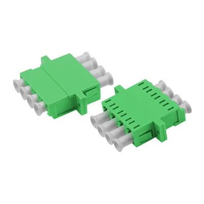 China LC APC QUAD Asymmetric Welding Fiber Optic Adapter with Flange - ≤ 0.2dB Alternating Loss, Ceramic or Metal Sleeve, Wide Operating Temperature for sale