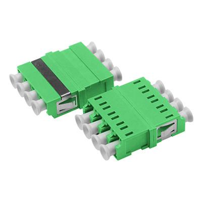 China LC APC QUAD Welding Symmetry-type Fiber Optic Adapter Without Flange and ≤ 0.2dB Alternating Loss for sale