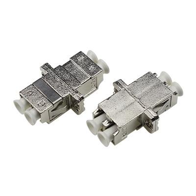 China LC DX Metal Fiber Optic Adapter with ≤ 0.2dB Alternating Loss, Ceramic or Metal Sleeve, and Wide Operating Temperature (-40 to +85℃) for sale