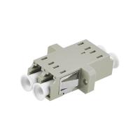 China LC MM DX One-piece Fiber Optic Adapter with Flange - ≤ 0.2dB Alternating Loss, Ceramic or Metal Sleeve, Wide Operating Temperature for sale