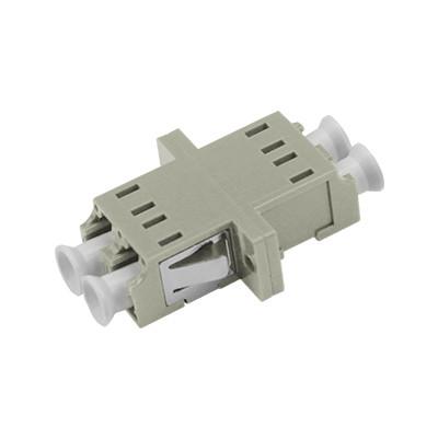 China LC MM DX Welding Symmetry-type Fiber Optic Adapter with Flange and Ceramic or Metal Sleeve for ≤ 0.2dB Alternating Loss for sale
