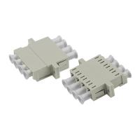 China LC MM QUAD Asymmetric Welding Fiber Optic Adapter with Flange - ≤ 0.2dB Alternating Loss, Ceramic or Metal Sleeve, Wide Operating Temperature (-40 to +85℃) for sale