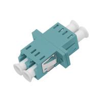 China LC OM3 DX Asymmetric Welding Fiber Optic Adapter with Flange - ≤ 0.2dB Alternating Loss, Ceramic or Metal Sleeve, Wide Operating Temperature for sale