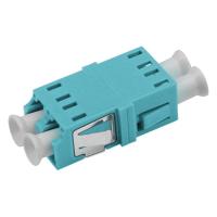 China LC OM3 DX Asymmetric Welding Fiber Optic Adapter with ≤ 0.2dB Alternating Loss and Ceramic or Metal Sleeve for Wide Temperature Range for sale