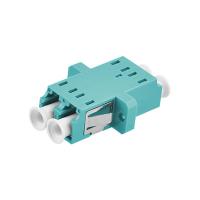 China LC OM3 DX One-piece Fiber Optic Adapter with Flange - ≤ 0.2dB Alternating Loss, Ceramic or Metal Sleeve, Wide Operating Temperature for sale