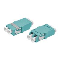 China LC OM3 DX One-piece Fiber Optic Adapter with Ceramic or Metal Sleeve and ≤ 0.2dB Alternating Loss for Wide Operating Temperature for sale