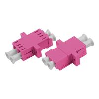 China LC OM4 DX Asymmetric Welding Fiber Optic Adapter with Flange - ≤ 0.2dB Alternating Loss, Ceramic or Metal Sleeve, Wide Operating Temperature for sale