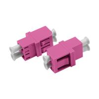 China LC OM4 DX High-Low Fiber Optic Adapter with ≤ 0.2dB Alternating Loss, Ceramic or Metal Sleeve, and Wide Operating Temperature for sale