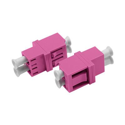 China LC OM4 DX High-Low Fiber Optic Adapter with ≤ 0.2dB Alternating Loss, Ceramic or Metal Sleeve, and Wide Operating Temperature for sale