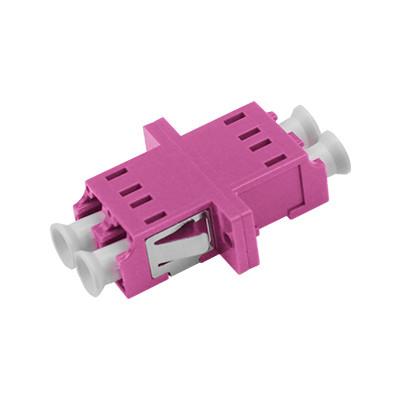 China LC OM4 DX Welding Symmetry-type Fiber Optic Adapter with Flange and ≤ 0.2dB Alternating Loss for sale