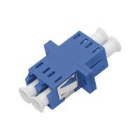 China LC UPC DX Asymmetric Welding Fiber Optic Adapter With Flange Optical Coupler for sale