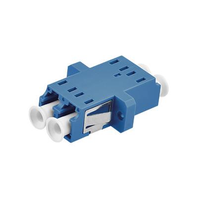 China LC UPC DX One-piece Fiber Optic Adapter with Flange Featuring ≤ 0.2dB Alternating Loss Ceramic or Metal Sleeve and Wide Operating Temperature for sale