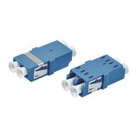 China LC UPC DX One-piece Fiber Optic Adapter with ≤ 0.2dB Alternating Loss and Ceramic or Metal Sleeve for Wide Temperature Range for sale
