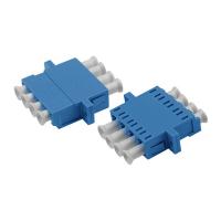 China LC UPC QUAD Asymmetric Welding Fiber Optic Adapter with Flange - ≤0.2dB Loss, Ceramic/Metal Sleeve, -40 to +85℃ for sale
