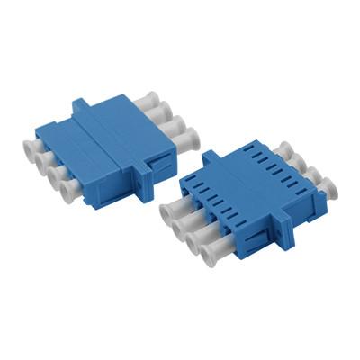 China LC UPC QUAD Asymmetric Welding Fiber Optic Adapter with Flange - ≤0.2dB Loss, Ceramic/Metal Sleeve, -40 to +85℃ for sale