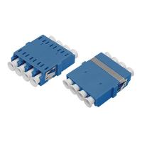 China LC UPC QUAD One-piece Fiber Optic Adapter Without Flange with ≤ 0.2dB Alternating Loss and Ceramic or Metal Sleeve for Wide Temperature Range for sale