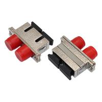 China SC-FC DX Hybrid Fiber Optic Adapter with Ceramic Sleeve for Wide Operating Temperature and Low Insertion Loss for sale