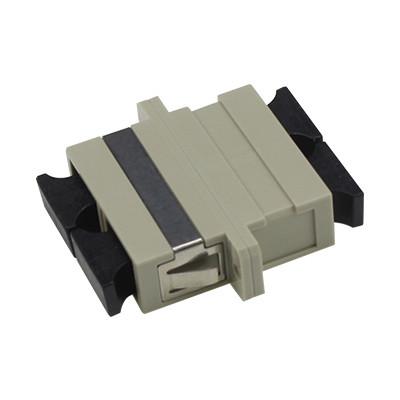 China SC MM DX Fiber Optic Adapter with Flange Ceramic Sleeve Low Insertion Loss Wide Operating Temperature Coupler for sale