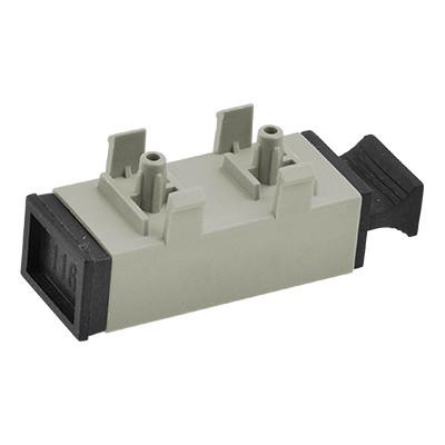China SC MM With Legs Fiber Optic Adapter/Coupler with ≤ 0.2dB Alternating Loss Ceramic or Metal Sleeve and Wide Operating Temperature (-40 to +85℃) for sale