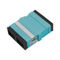 China SC OM3 DX Fiber Optic Adapter Without Flange Ceramic Sleeve Low Insertion Loss Coupler for sale