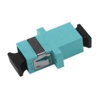 China SC OM3 SX Fiber Optic Adapter with Ceramic Sleeve and Low Insertion Loss for Wide Operating Temperature for sale
