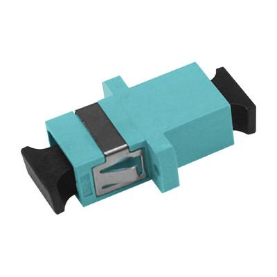 China SC OM3 SX Fiber Optic Adapter with Ceramic Sleeve and Low Insertion Loss for Wide Operating Temperature for sale