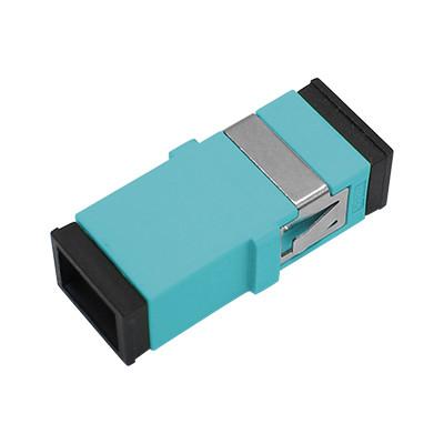 China SC OM3 SX Fiber Optic Adapter Without Flange Ceramic Sleeve Low Insertion Loss Optical Coupler for sale