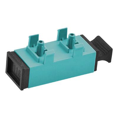 China SC OM3 With Legs Fiber Optic Adapter Coupler with ≤ 0.2dB Alternating Loss Ceramic or Metal Sleeve and Wide Operating Temperature for sale
