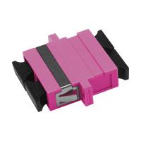 China SC OM4 DX Fiber Optic Adapter with Flange - ≤ 0.2dB Alternating Loss, Ceramic or Metal Sleeve, Wide Operating Temperature (-40 ~ +85℃) for sale