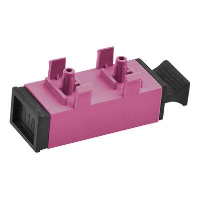 China SC OM4 Fiber Optic Adapter with Legs and Ceramic Sleeve for High-Performance Optical Connections for sale