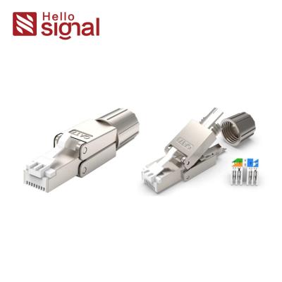 China Zinc Alloy RJ45 FTP CAT7 Shielded Toolless Plug ZC-G40S-4-C7 for sale