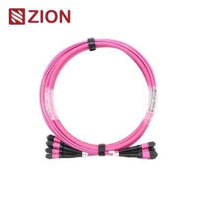China 48F MTP OM4 High-Density Fiber Optic Trunk Cable with Low Insertion Loss for Data Centers for sale