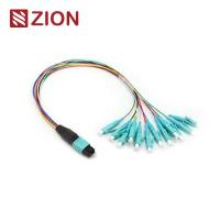 China 12 Fibers MTP-LC Fan-out 0.9mm 30-35cm Fiber Optic Patch Cable for High-Density Data Centers for sale