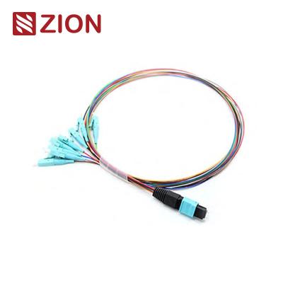 China 8 Fibers MTP-LC Fan-out Patch Cable with 0.9mm Diameter and 30-35cm Length for High-Density Data Centers for sale