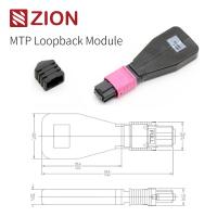 China 12 Fibers MTP OM4 Fiber Optic Loopback Module for 40/100G Network Testing for sale