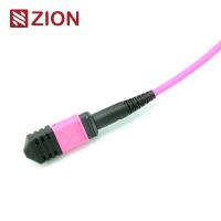 China 24 Fibers OM4 LSZH MTP Trunk Cable Custom Meters for High-Density Data Centers for sale