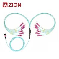 China 24F MTP OM3 Fiber Optic MTP-LC 2.0mm Straight Harness Cable for High-Density Data Center Applications for sale