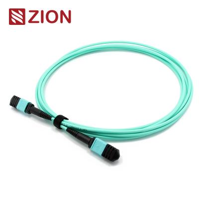 China 12 Fibers OM3 LSZH MTP Patch Cord Custom Meters MTP Fiber Patch Cord for sale