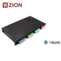 China 1U Rack Mountable MPO Patch Panel with 96 Fibers and Cold Rolled Steel Construction for sale