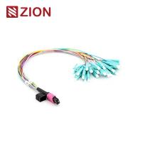 China 24 Fibers MTP-LC Fan-Out 0.9mm 30-35cm Fiber Optic Patch Cable for High-Density Data Centers for sale