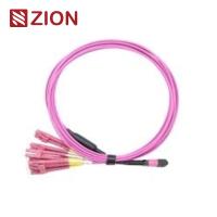 China 12 Fibers MPO-LC Fiber Optic Cable OM4 2.0mm Straight Harness for High-Density Data Centers for sale
