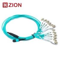 China 24 Fibers MPO-LC OM3 Fiber Optic Harness Cable with 2.0mm Straight Design for High-Density Data Centers for sale
