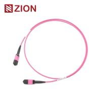China 24 Fibers OM4 LSZH MPO Patch Cord Custom Meters for High-Density Data Centers for sale