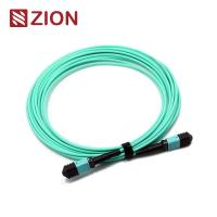 China 12 Fibers OM3 LSZH MPO Patch Cord Custom Meters for High-Density Data Centers for sale