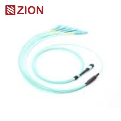 China 12 Fibers OM3 Fiber Optic MPO-LC 2.0mm Straight Harness Cable for High-Density Data Centers for sale