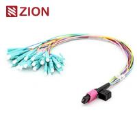 China 24-fiber MPO to LC Fan-out Patch Cable 0.9mm Diameter 30-35cm Length for High-Density Data Centers for sale