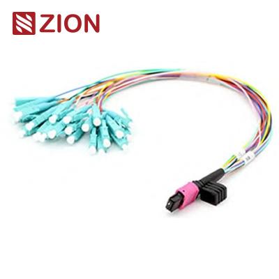 China 24-fiber MPO to LC Fan-out Patch Cable 0.9mm Diameter 30-35cm Length for High-Density Data Centers for sale