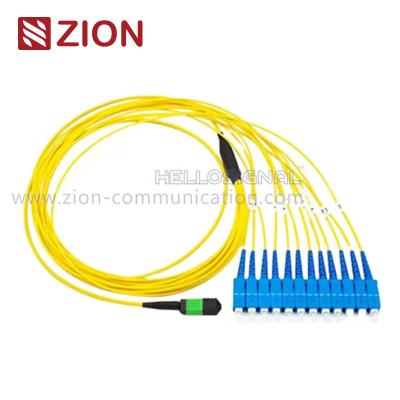 China G652D Fiber Unit LSZH Jacket MPO Patch Cord MPO to ST SC LC Fiber Jumper for High-Performance Data Transmission for sale